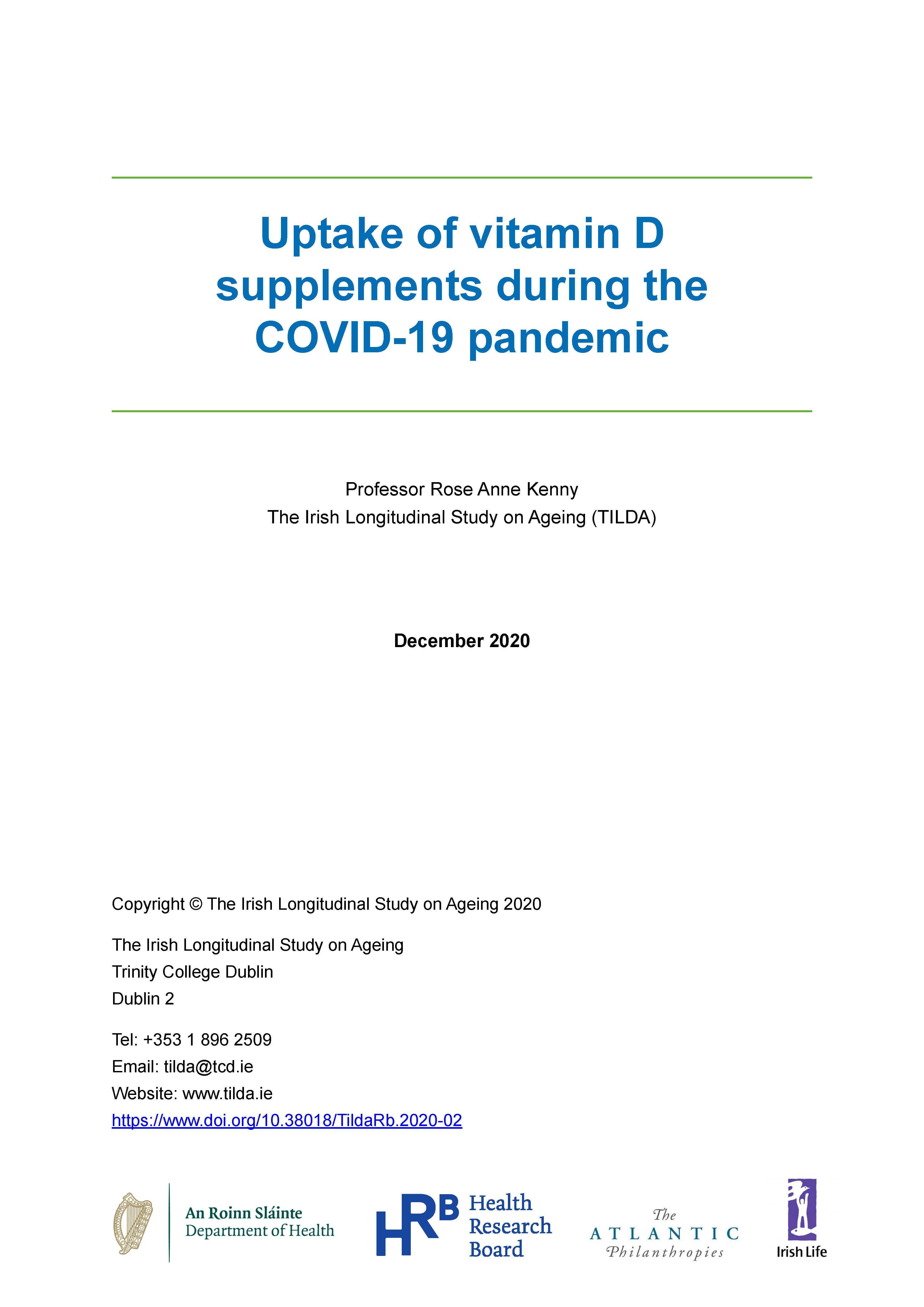 Covid-19 Vitamin D Report - The Irish Longitudinal Study on Ageing ...